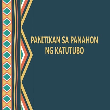 Panitikan sa Panahon ng Katutubo (Anyong Patula) - Kaligirang ...