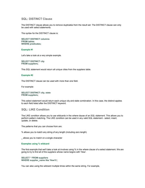 Introduction to SQL | PPTX