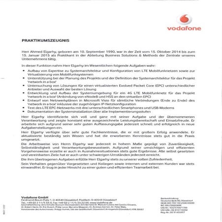Vodafone Internship | PDF