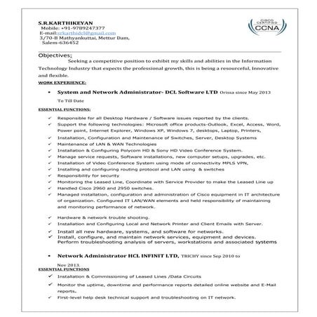 Resume_Karthikeyan SR | PDF