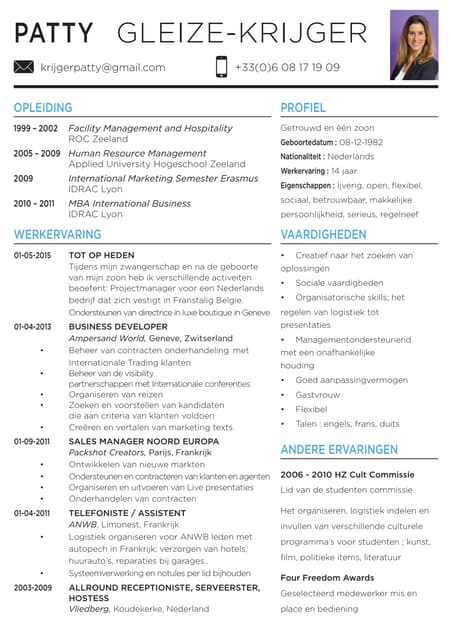 CV Claudette van Heck | DOCX
