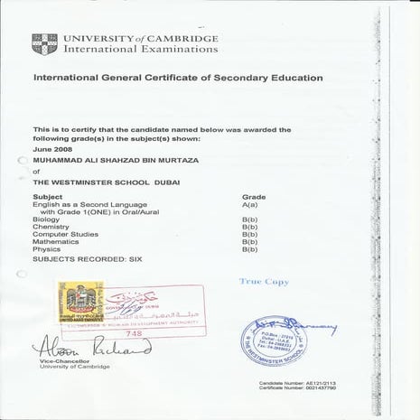 statement of results igcse | PDF