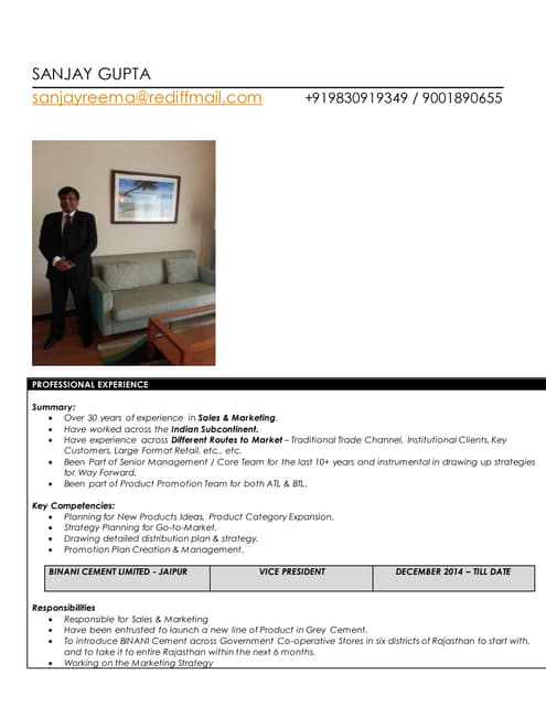 SAMRAT SENGUPTA CV | PDF | Business Administration | Business