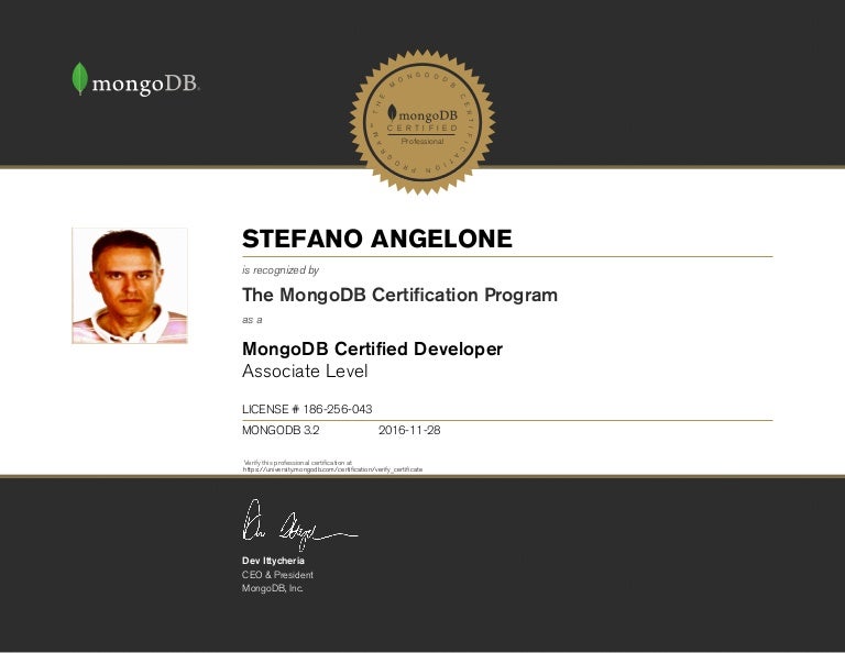 MongoDb Certified Developer Associate