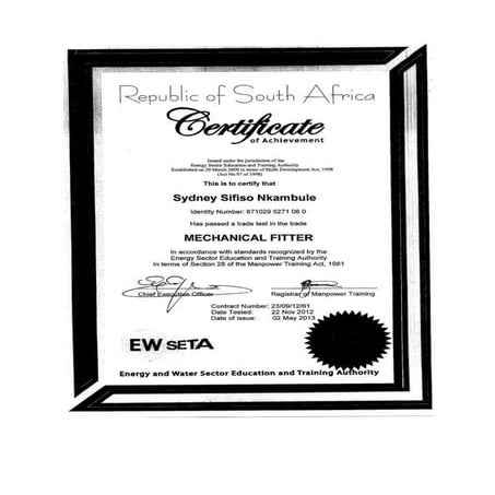 trade test certificate | PDF