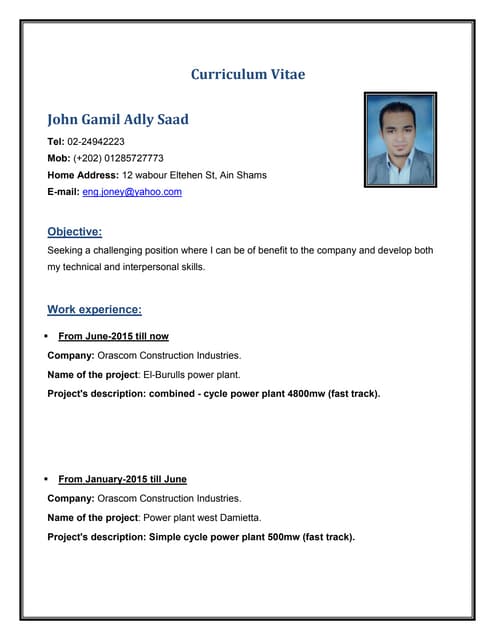 Mohamed Ahmed Fakhry CV | PDF