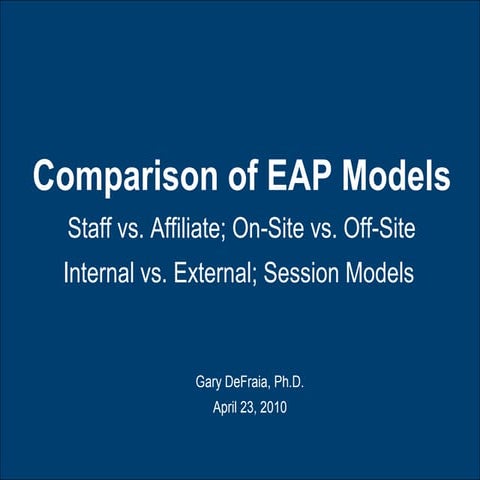Comparison of EAP Models 4-23-10 | PPT