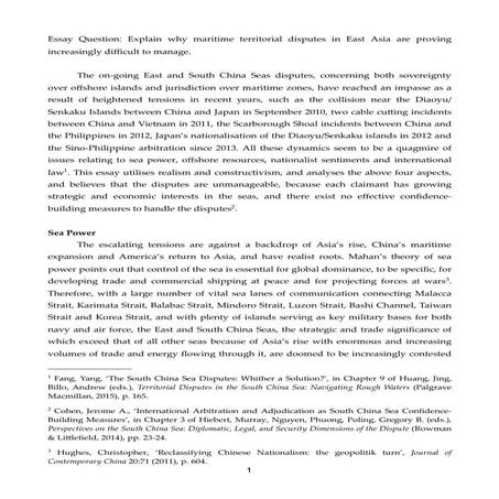 Maritime Territorial Disputes in East Asia | PDF