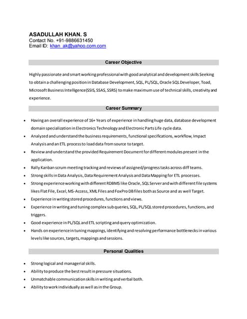 Resume | DOCX | Databases | Computer Software and Applications