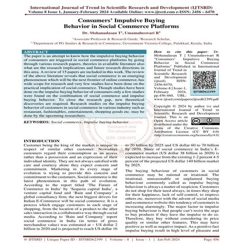 Consumers’ Impulsive Buying Behavior in Social Commerce Platforms | PDF