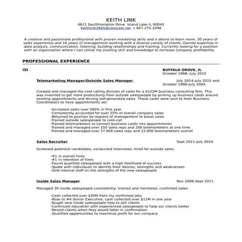 Keith Link Resume November 2015 | DOC
