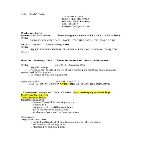 Wallace resume first | PDF