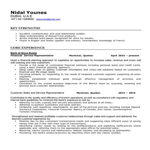 Resume Emirat | DOCX | Consumer Banking | Personal Finance