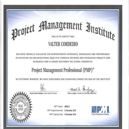 PMI PMP Certificate | PPT