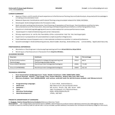 Resume_Vishvnath | DOCX | Operating Systems | Computer Software and ...