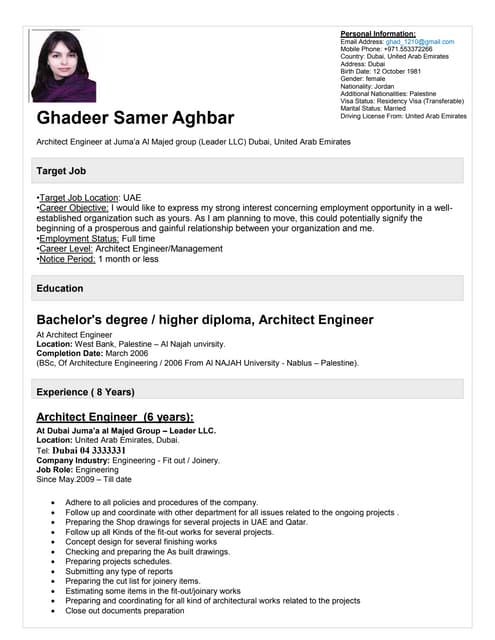 Engr.ARSHAD ALI CV.. | PDF