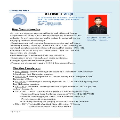 Achmed Viqie Curiculum Vitae 2016_0 | PDF