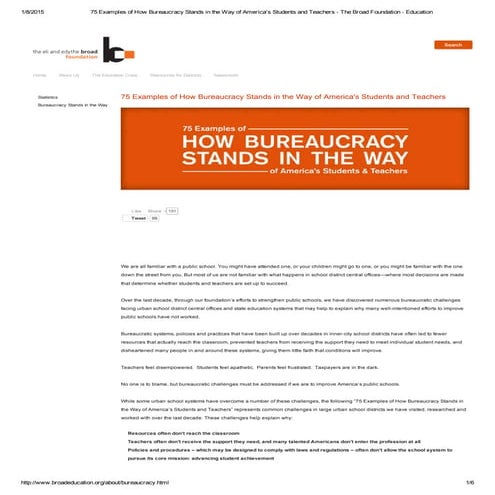 75 examples of how bureaucracy stands in the way of america's students ...
