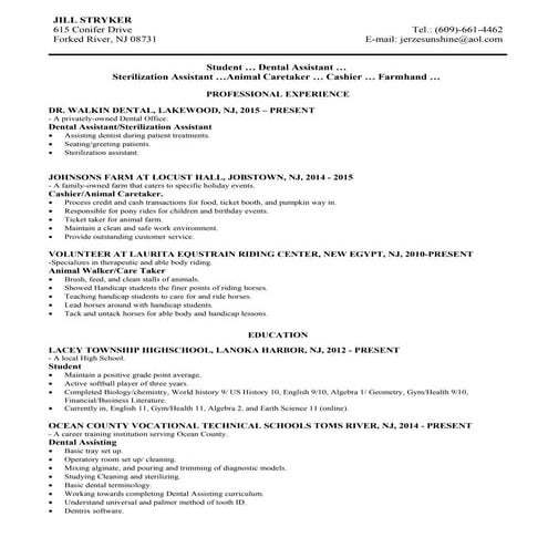 Jill stryker resume | DOC