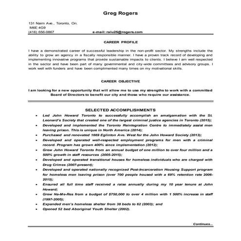 Greg Rogers resume 2015 | DOCX