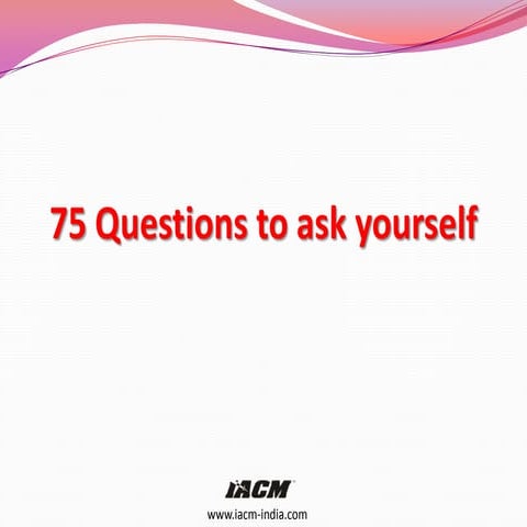 75 Questions To Ask Yourself | PPSX