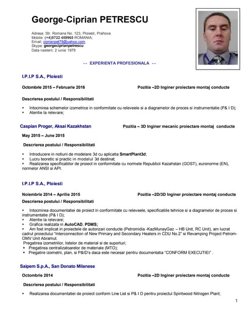 CV-ING.ANDREI HOMESCU 2 | PDF