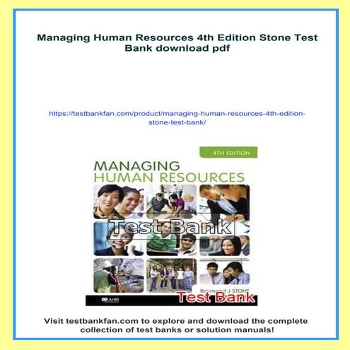 Managing Human Resources 4th Edition Stone Test Bank | PDF