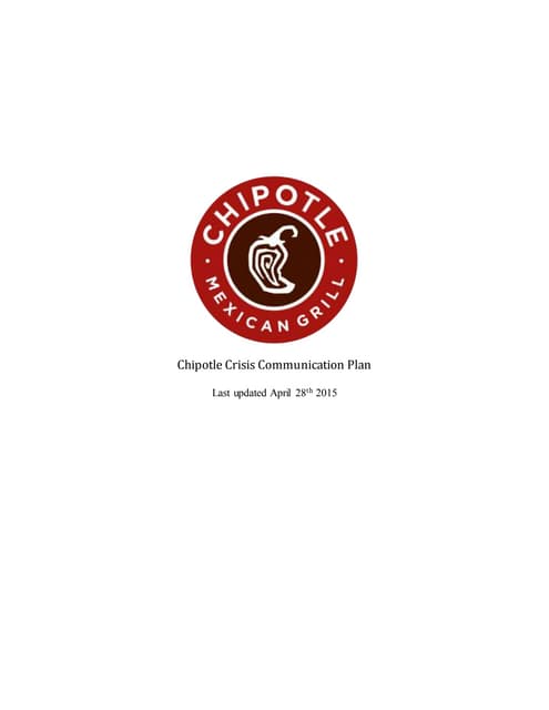 Chipotle Outbreak Crisis Analysis & Metrics | PPTX | Business ...