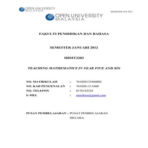 Mathematics OUM | PDF