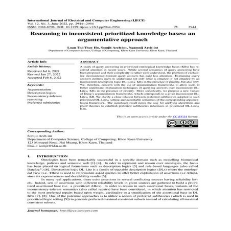 Reasoning In Inconsistent Prioritized Knowledge Bases An Argumentative Approach Pdf 