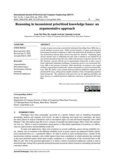 Reasoning In Inconsistent Prioritized Knowledge Bases An Argumentative Approach Pdf