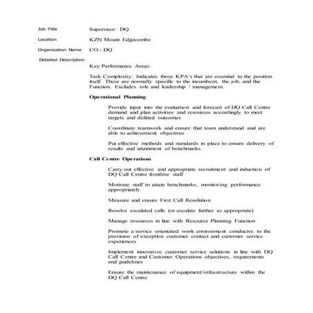 Job Description | DOCX