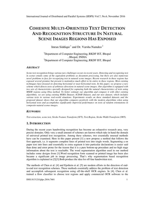 CRNN model for text detection and classification from natural scenes | PDF