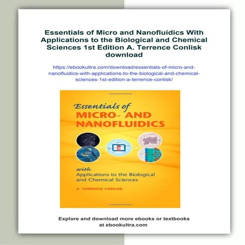 Essentials of Micro and Nanofluidics With Applications to the Biological and Chemical Sciences ...