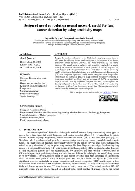 Design Of Novel Convolution Neural Network Model For Lung Cancer
