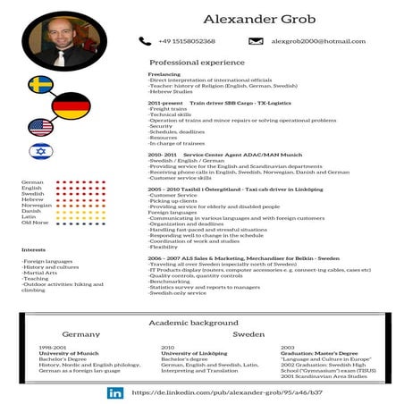 Alexander Grob English CV 2015 cnv | PDF