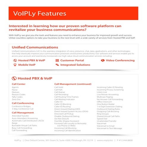 VoIPLy Features 2015 | PDF