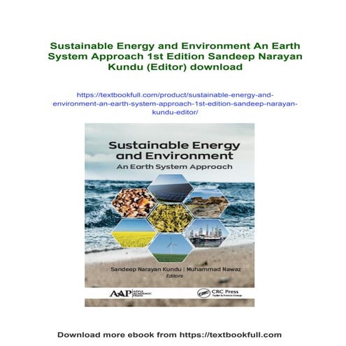 Sustainable Energy and Environment An Earth System Approach 1st Edition Sandeep Narayan Kundu ...