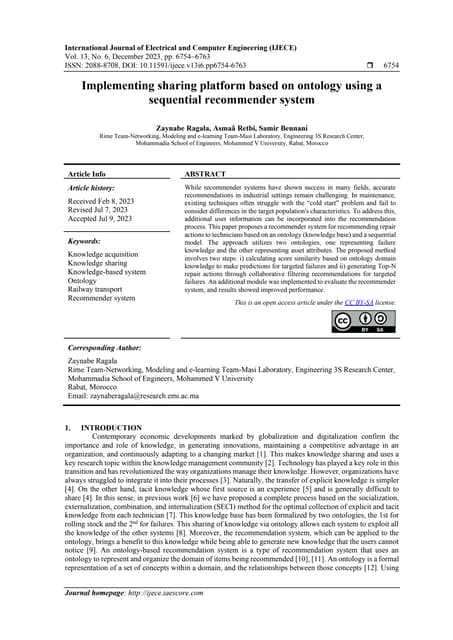 Implementing Sharing Platform Based On Ontology Using A Sequential Recommender System Pdf