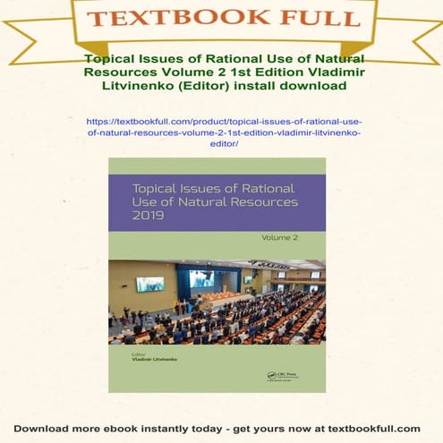 Topical Issues of Rational Use of Natural Resources Volume 2 1st ...