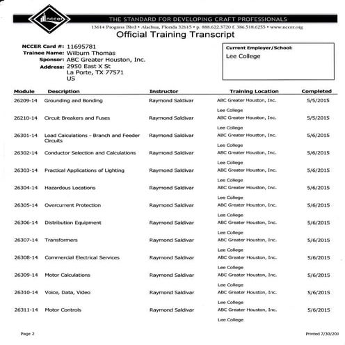 nccer training 2 | PDF