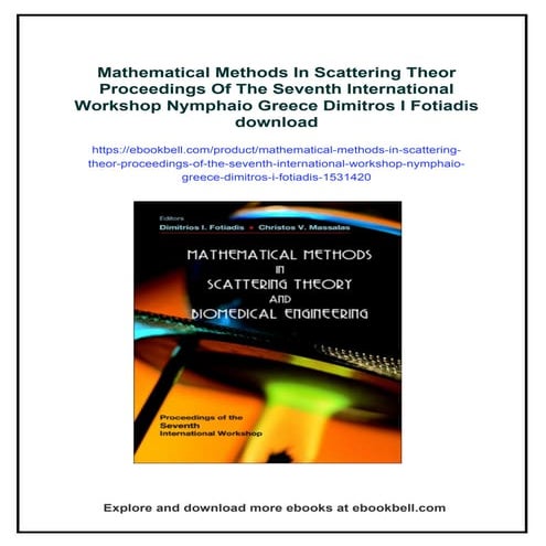 Mathematical Methods In Scattering Theor Proceedings Of The Seventh ...