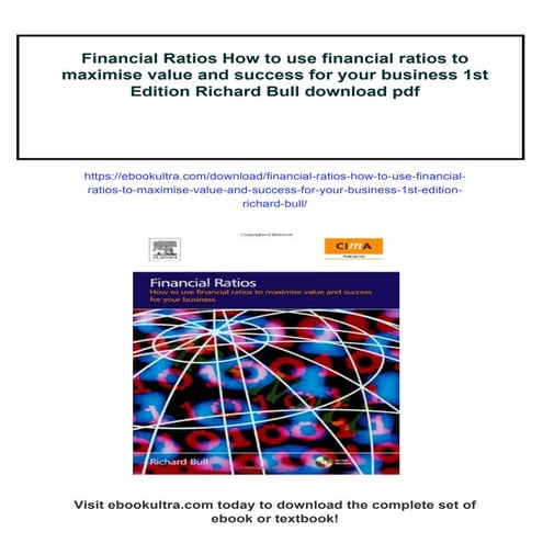 Financial Ratios How to use financial ratios to maximise value and ...