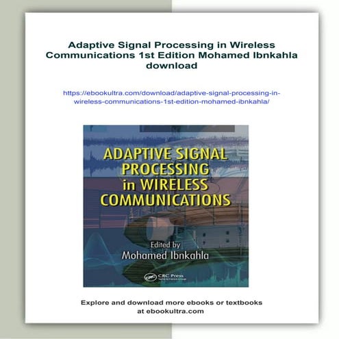 Adaptive Signal Processing in Wireless Communications 1st Edition ...