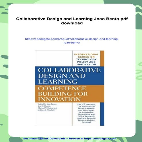 Collaborative Design and Learning Joao Bento | PDF