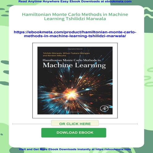 Hamiltonian Monte Carlo Methods in Machine Learning Tshilidzi Marwala | PDF