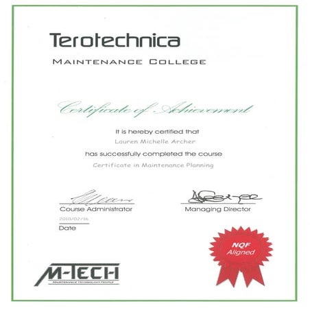 12. Terotechnica - Certificate in Maintenance Planning (C301) | PDF