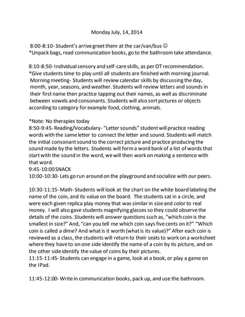 Week 1- Summer Camp Lesson Plans | PDF