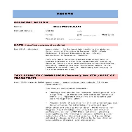 SP - Resume for LinkedIn - Steve Prousialkas - January 2016 | DOC