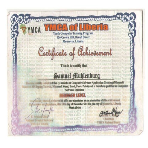 YMCA award | DOCX